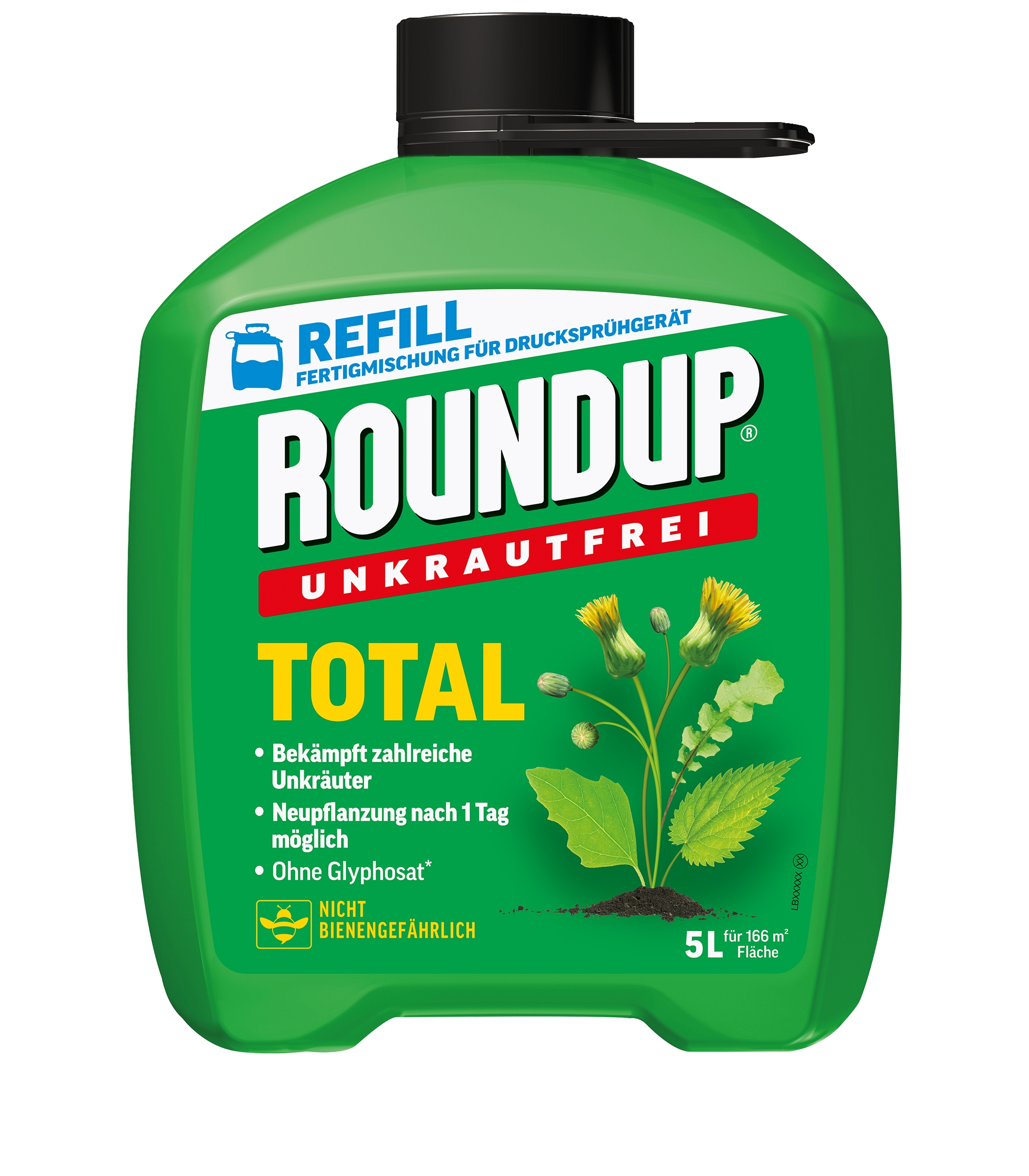 ROUNDUP Unkrautfrei TOTAL Fertigmischung 5l | meingartencenter24.de ...